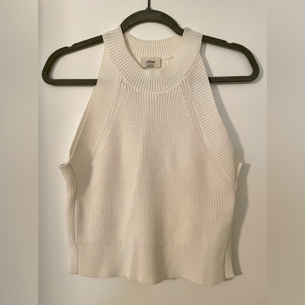 Wilfred Aritzia Knit Tank Top - White (Small) - Gem